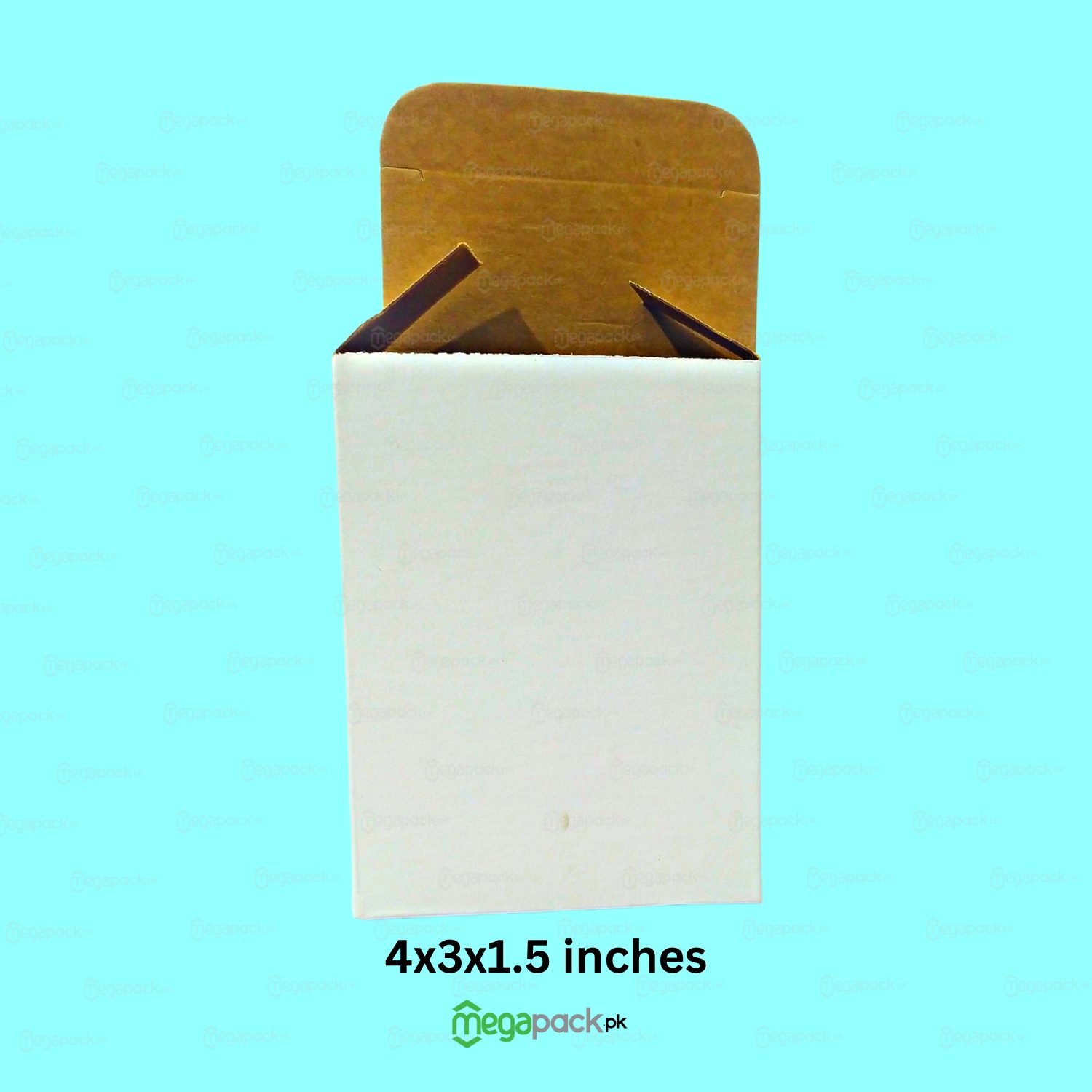 Straight Tuck End Box 4x3x1.5 Inches Cardboard Kraft | MegaPack.pk