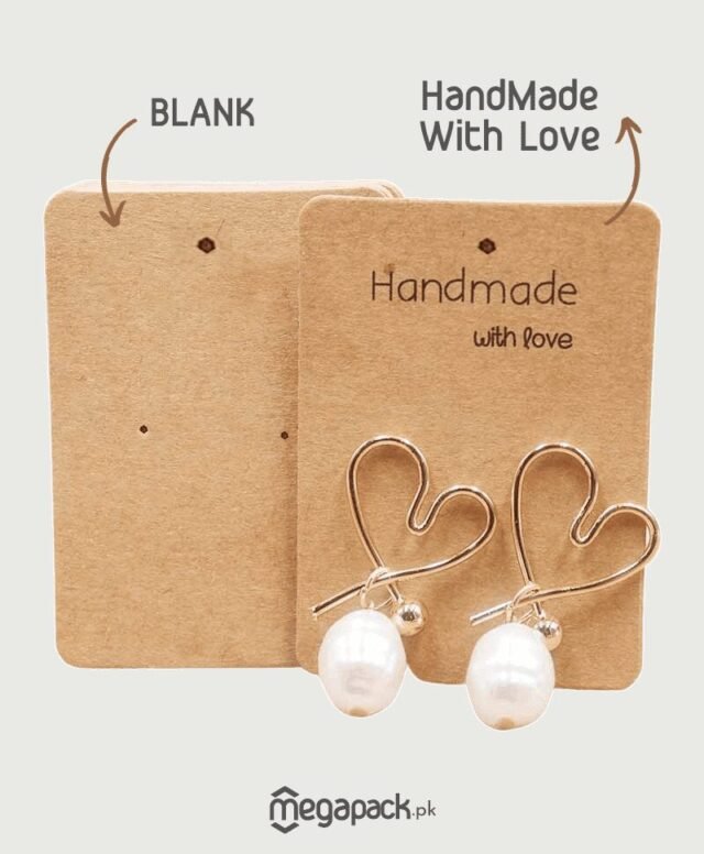 Earring Display Cards – Kraft Jewelry Packaging for Earrings & Necklaces